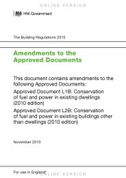 Amendments to the Approved Documents (November 2013) (only applicable ...