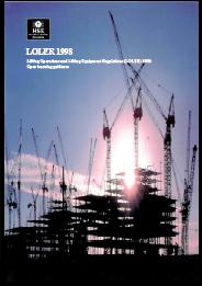 LOLER 1998. Lifting Operations and Lifting Equipment Regulations (LOLER ...