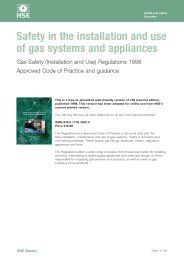 Safety in the installation and use of gas systems and appliances: Gas ...