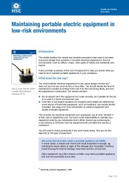 Maintaining portable electrical equipment in offices and other low-risk ...