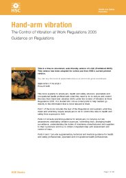 Hand-arm vibration. The Control of Vibration at Work Regulations 2005 ...
