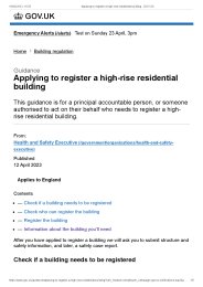 Guidance. Applying to register a high-rise residential building - The ...