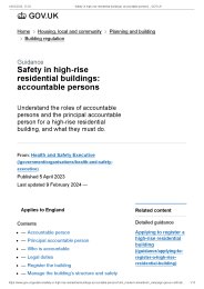 Safety in high-rise residential buildings: accountable persons - The ...