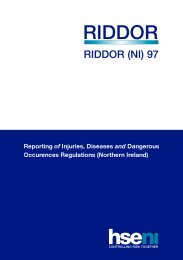 RIDDOR - RIDDOR (NI) 97: Reporting of Injuries, Diseases and Dangerous ...