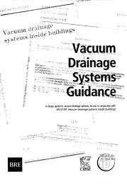 Vacuum drainage systems guidance - The Construction Information Service
