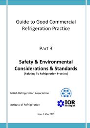Guide to good commercial refrigeration practice: Part 3 - Safety and ...