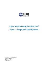 Cold store code of practice - The Construction Information Service