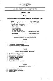 Gas Safety (Installation and Use) Regulations 1984 - The Construction ...