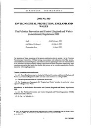 Pollution Prevention and Control (England and Wales) (Amendment ...