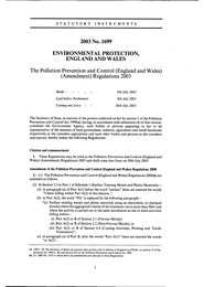 Pollution Prevention and Control (England and Wales) (Amendment ...