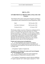 Pollution Prevention and Control (England and Wales) (Amendment) and ...