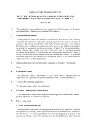 Explanatory Memorandum to the Street Works (Qualifications of ...