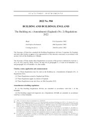 Building etc. (Amendment) (England) (No.2) Regulations 2022 - The ...