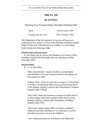 Planning (Use Classes) Order (Northern Ireland) 2004 - The Construction ...