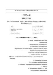 Environmental Impact Assessment (Forestry) (Scotland) Regulations 1999 ...