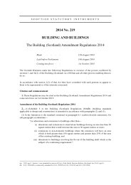Building (Scotland) (amendment) regulations 2014 - The Construction ...