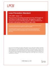Requirements and testing procedures for the LPCB approval and listing ...