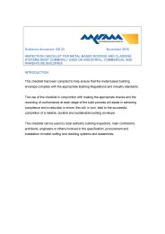 Inspection checklist for metal-based roofing and cladding systems most ...