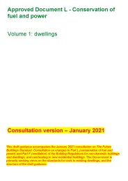 Approved Document L - conservation of fuel and power. Volume 1 ...