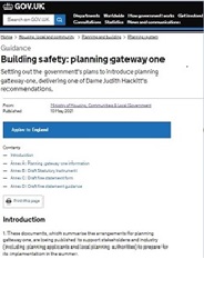 Building safety: planning gateway one - The Construction Information ...