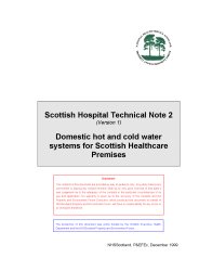 Domestic hot and cold water systems for Scottish healthcare premises ...