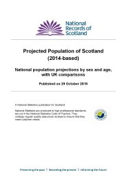 Projected population of Scotland (2014-based) - national population projections by sex and age ...