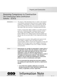 Assessing competence in construction: the construction skills ...