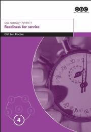 OGC gateway review 4. Readiness for service. OGC best practice - The ...
