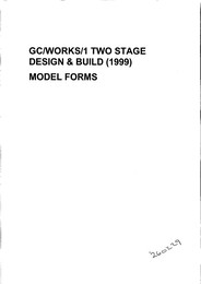 Contract for building and civil engineering major works: Model forms ...