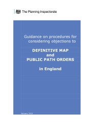 Guidance on procedures for considering objections to definitive map and ...