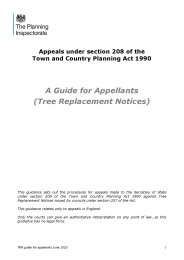 Appeals under section 208 of the Town and Country Planning Act 1990 - a ...