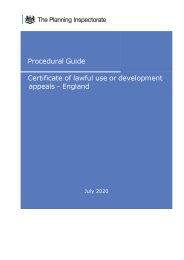 Procedural guide. Certificate of lawful use or development appeals ...