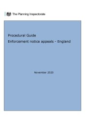 Procedural guide. Enforcement notice appeals - England (November 2020 ...