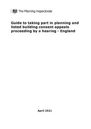 Guide to taking part in planning and listed building consent appeals ...