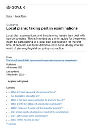 Local plans: taking part in examinations - The Construction Information ...