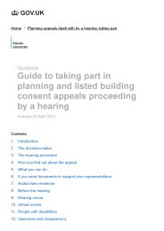 Guide to taking part in planning and listed building consent appeals ...