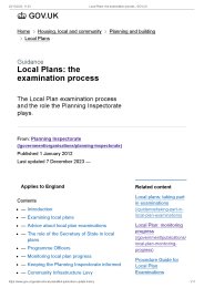 Local plans: the examination process - The Construction Information Service