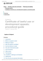 Certificate of lawful use or development appeals: procedural guide ...