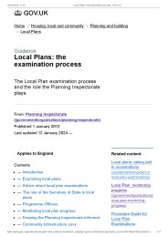 Local plans: the examination process - The Construction Information Service