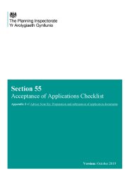 Section 55. Acceptance of applications checklist. Appendix 3 of advice note six: preparation and ...