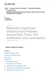 Nationally significant infrastructure projects - advice note three: EIA ...