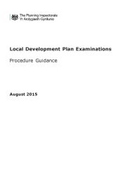 Local development plan examinations. Procedure guidance - The ...