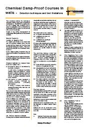 Chemical damp-proof courses in walls - detection techniques and their ...
