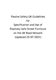 Passive Safety UK guidelines for specification and use of passively ...