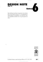 Access design: Guidance notes: Entrances - The Construction Information ...