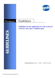 Pressure guidelines: guidelines for the application of a safe system of ...