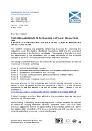 Proposed amendments to the Building (Scotland) regulations 2004: A ...