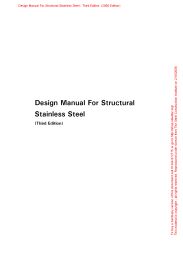 Design manual for structural stainless steel. 3rd edition - The ...