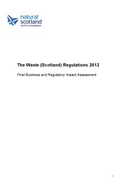 Waste (Scotland) regulations 2012 - final business and regulatory ...