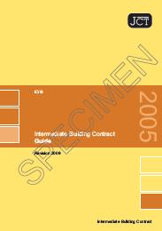 JCT intermediate building contract - guide. Revision 2009 - The Construction Information Service